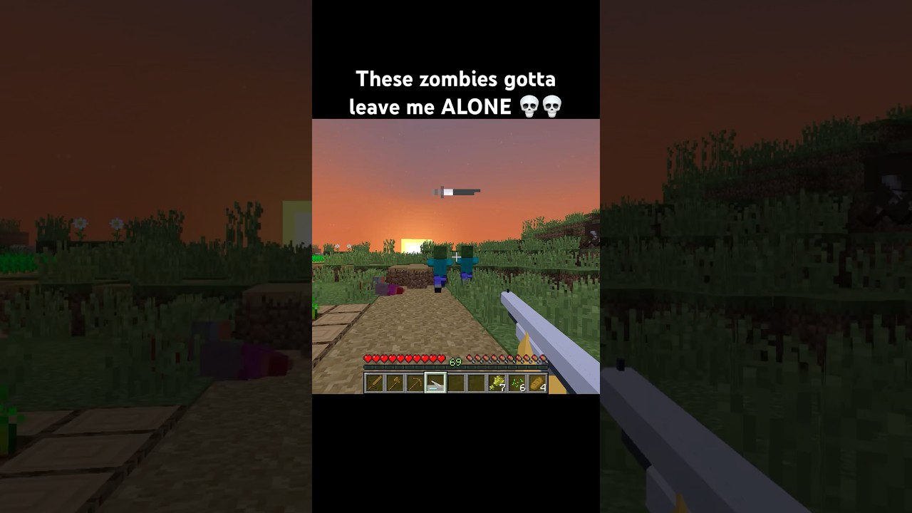 Leave zombies #minecraft #minecraftshorts #minecraftmemes #shorts # ...