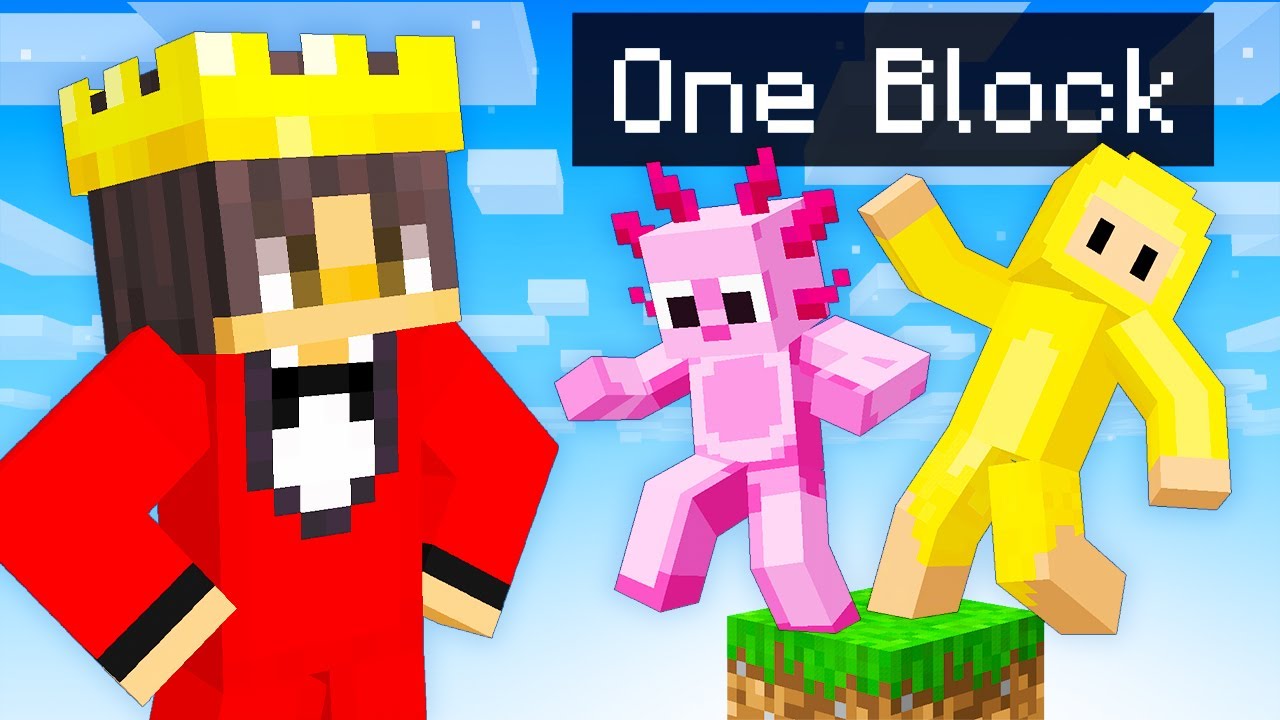 Locking Friends on ONE BLOCK for 24 Hours! - Minecraft videos