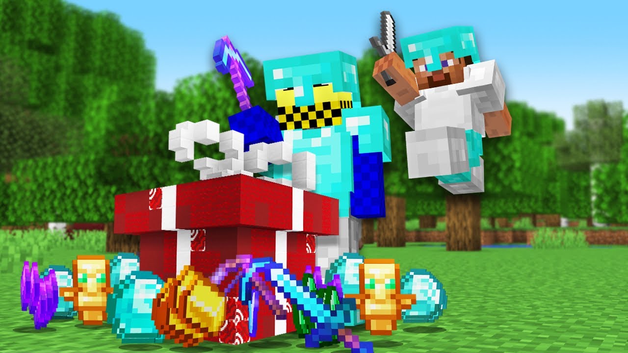 Minecraft Hunger Games, But Presents are OP! - Minecraft videos