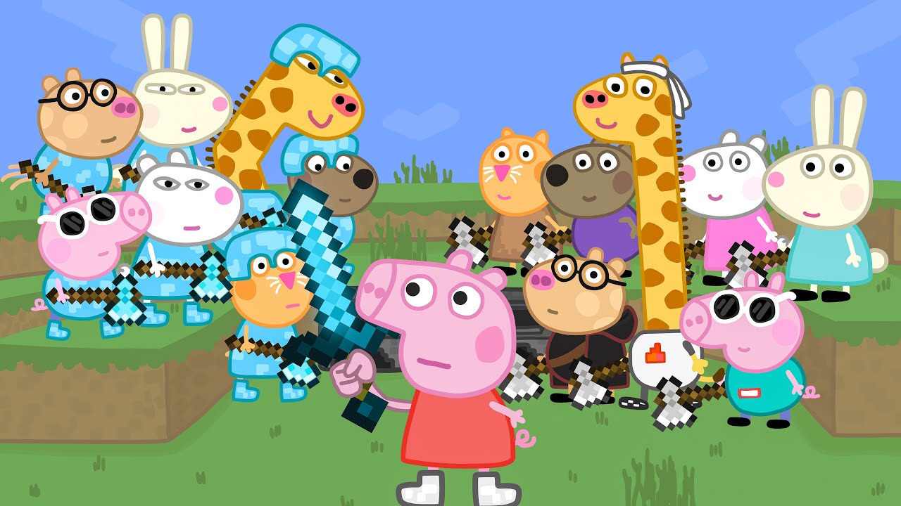 Minecraft Speedrunner Peppa vs Hunters - All Episodes - Minecraft videos