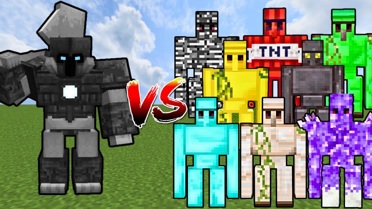 NAMELESS GUARDIAN vs ALL GOLEMS | Minecraft Mob Battle - Minecraft videos