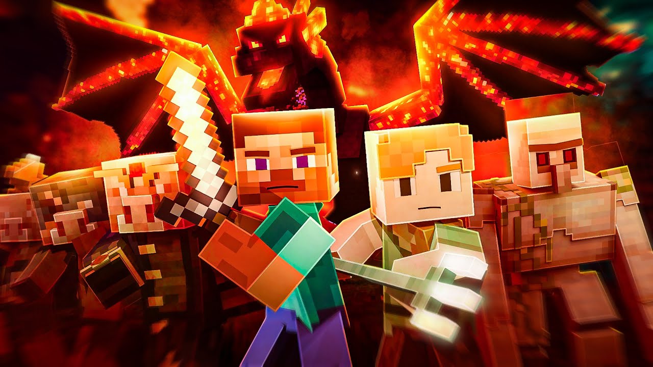 NETHER DRAGON - Alex and Steve life (Minecraft animation) - Minecraft ...