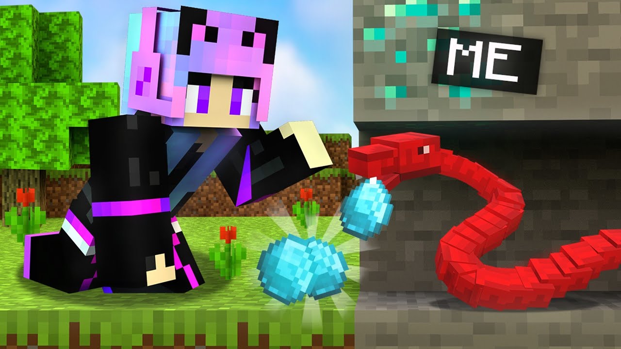 Playing as a HELPFUL Snake in Minecraft - Minecraft videos