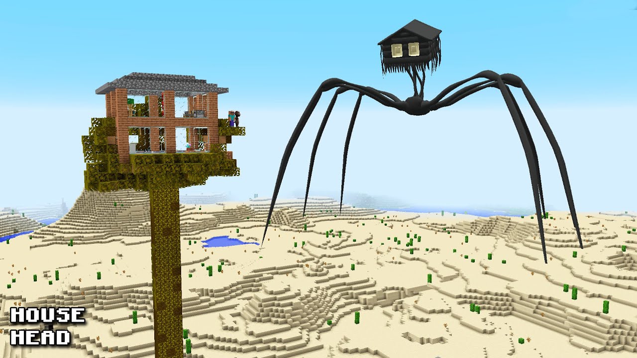 SURVIVING FROM HOUSE HEAD ARRIVAL in Minecraft PART 2 - Gameplay ...