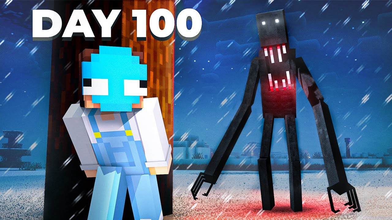 Surviving Minecraft's Scariest Winter For 100 Days - Minecraft videos