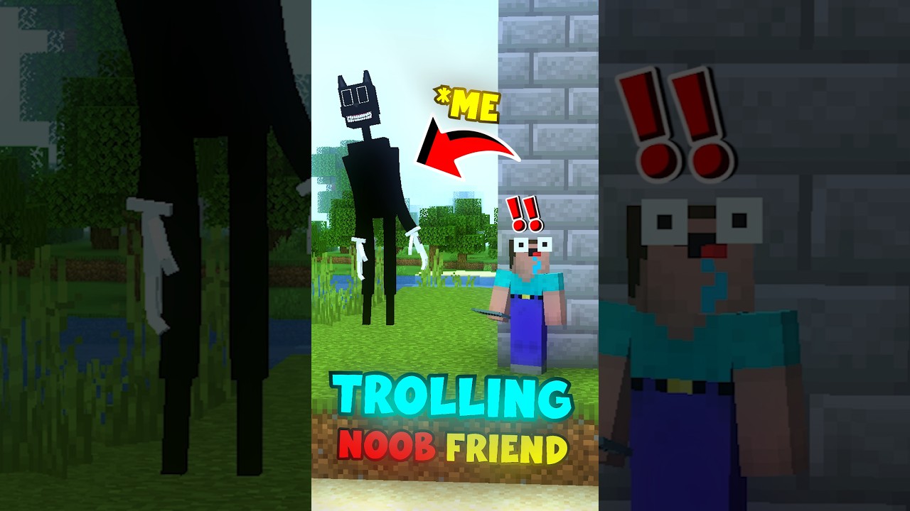 TROLLING NOOB FRIEND WITH SCARY MIMICER #shorts #minecraft - Minecraft ...