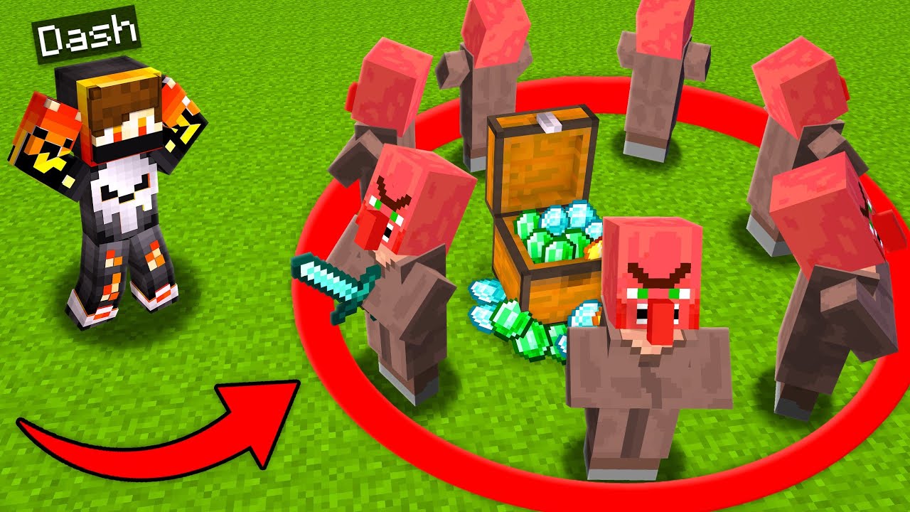 Villager RED color vs Me In Minecraft.... - Minecraft videos