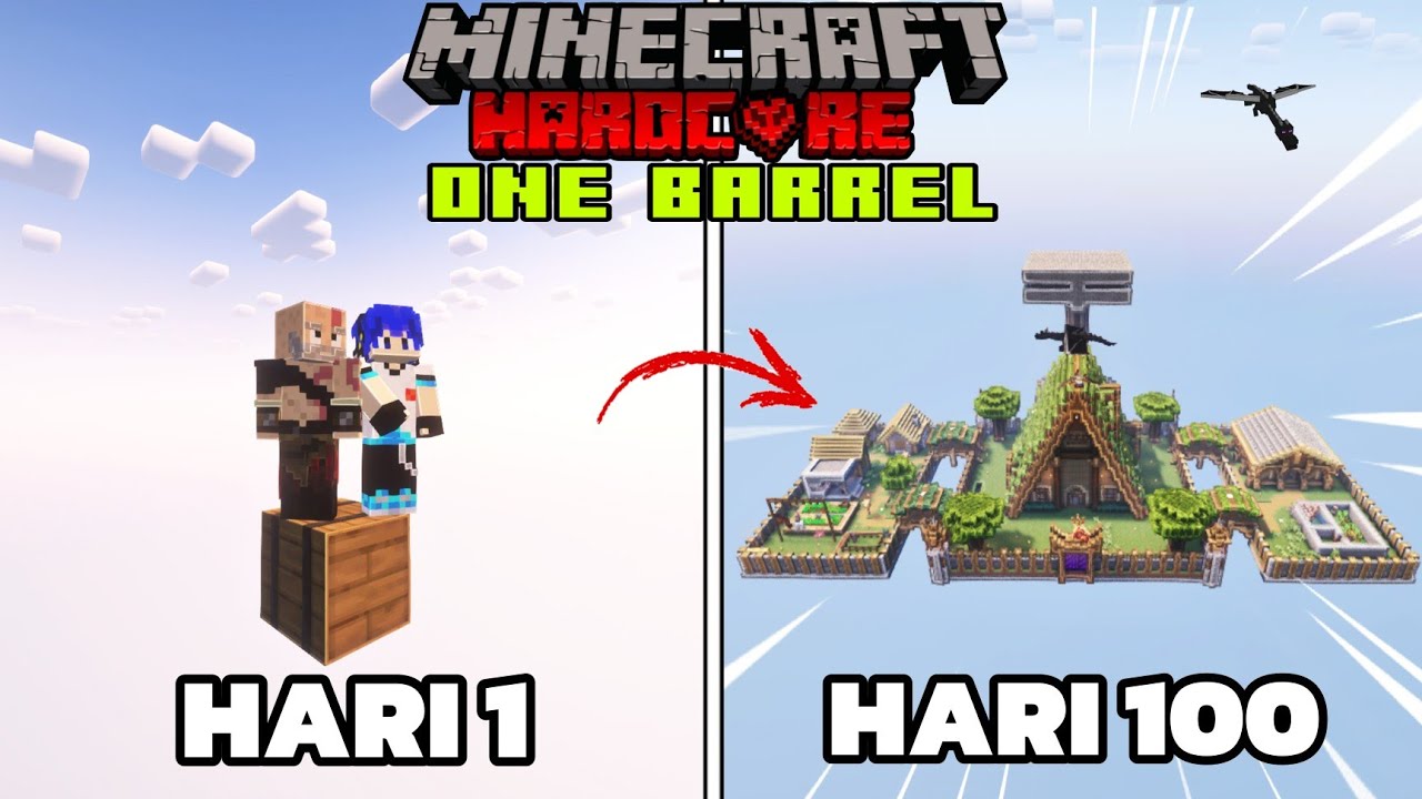 100 Hari di Minecraft Hardcore One Barrel - Minecraft videos