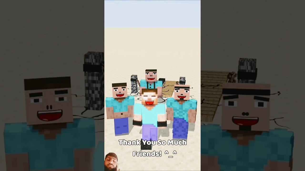 1375 Herobrine adventure 9 with friends astroid Minecraft cartoon funny ...