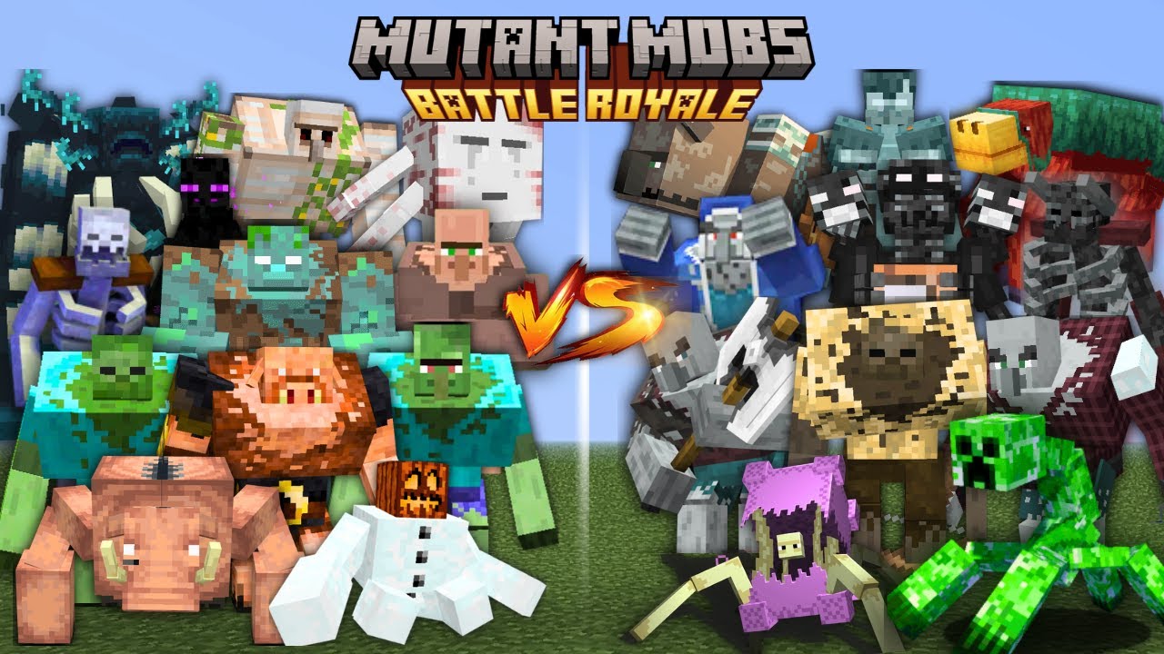 ALL MUTANT MOBS BATTLE ROYALE in Minecraft Mob Battle - Minecraft videos