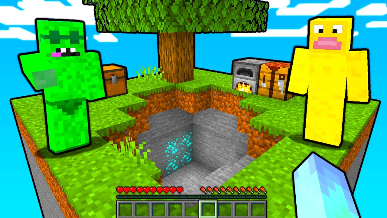 Can We Survive ONE CHUNK ONLY Minecraft? - Minecraft videos