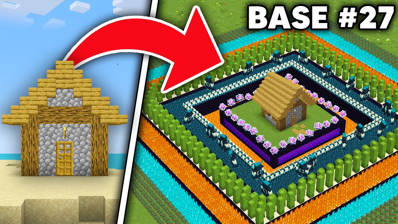 Can you Build 100 SECURE Bases in 24 Hours? - Minecraft videos