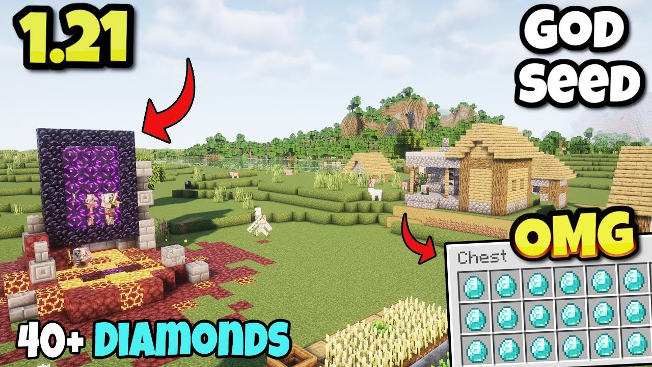 Diamonds Seed (God Seed) For Minecraft 1.21 Bedrock And PE | Seed ...