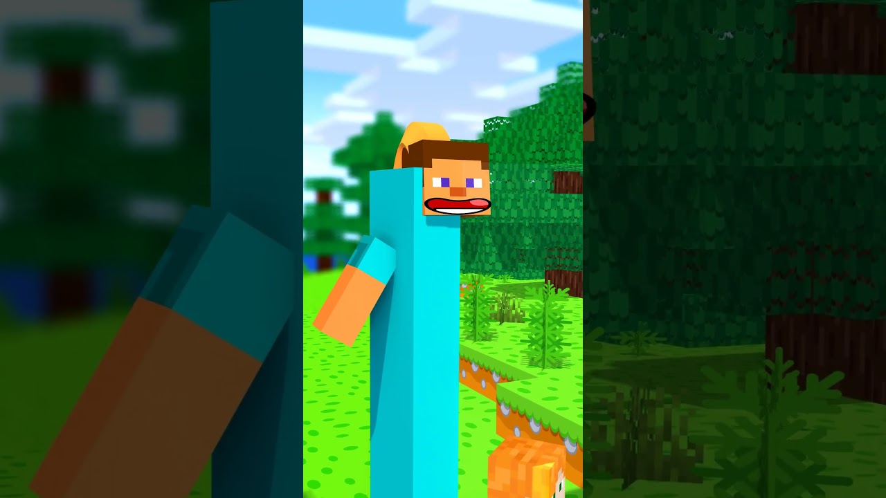 Double long Steve!!!??? - Alex and Steve Adventures #minecraft #shorts ...