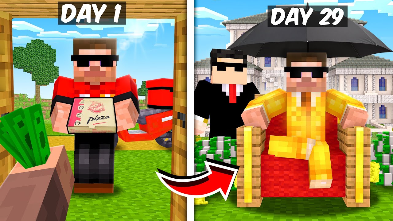 From Poor Delivery Boy to Company Owner in Minecraft.. - Minecraft videos