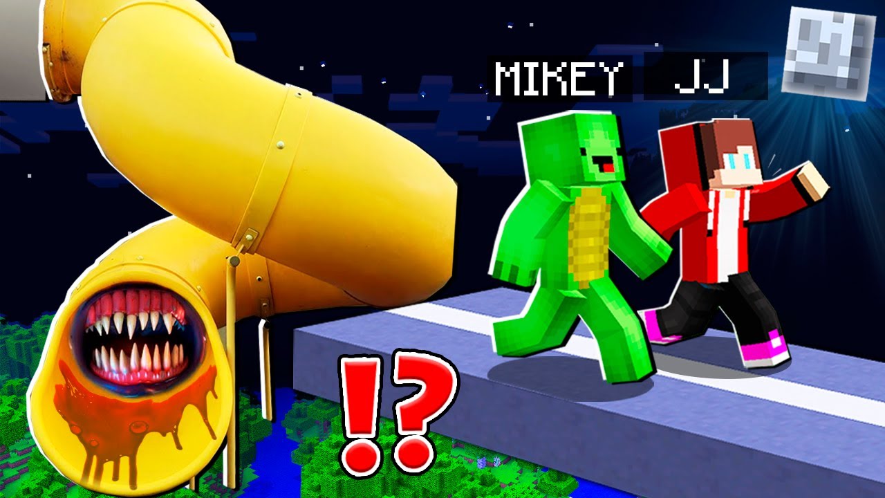 Giant SLIDE EATER vs Mikey and JJ Challenge at 3:00am ! - in Minecraft Maizen - Minecraft videos