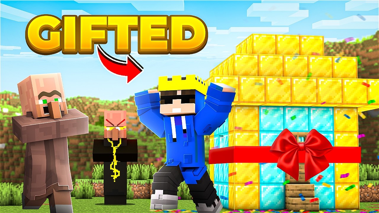 Gifting a Diamond House to Villager in Minecraft - Minecraft videos