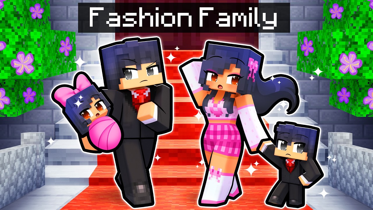 Having a FASHION FAMILY in Minecraft! - Minecraft videos
