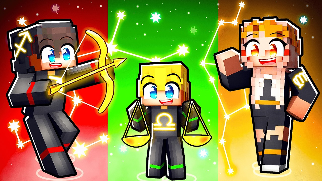 Having a ZODIAC Family in Minecraft! - Minecraft videos