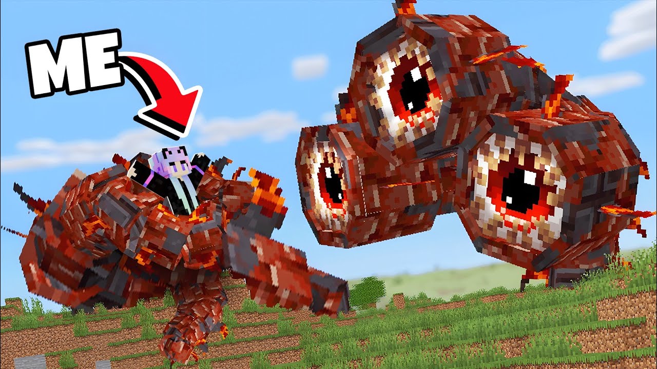 How Big Mecha Worm get in Minecraft ? - Minecraft videos