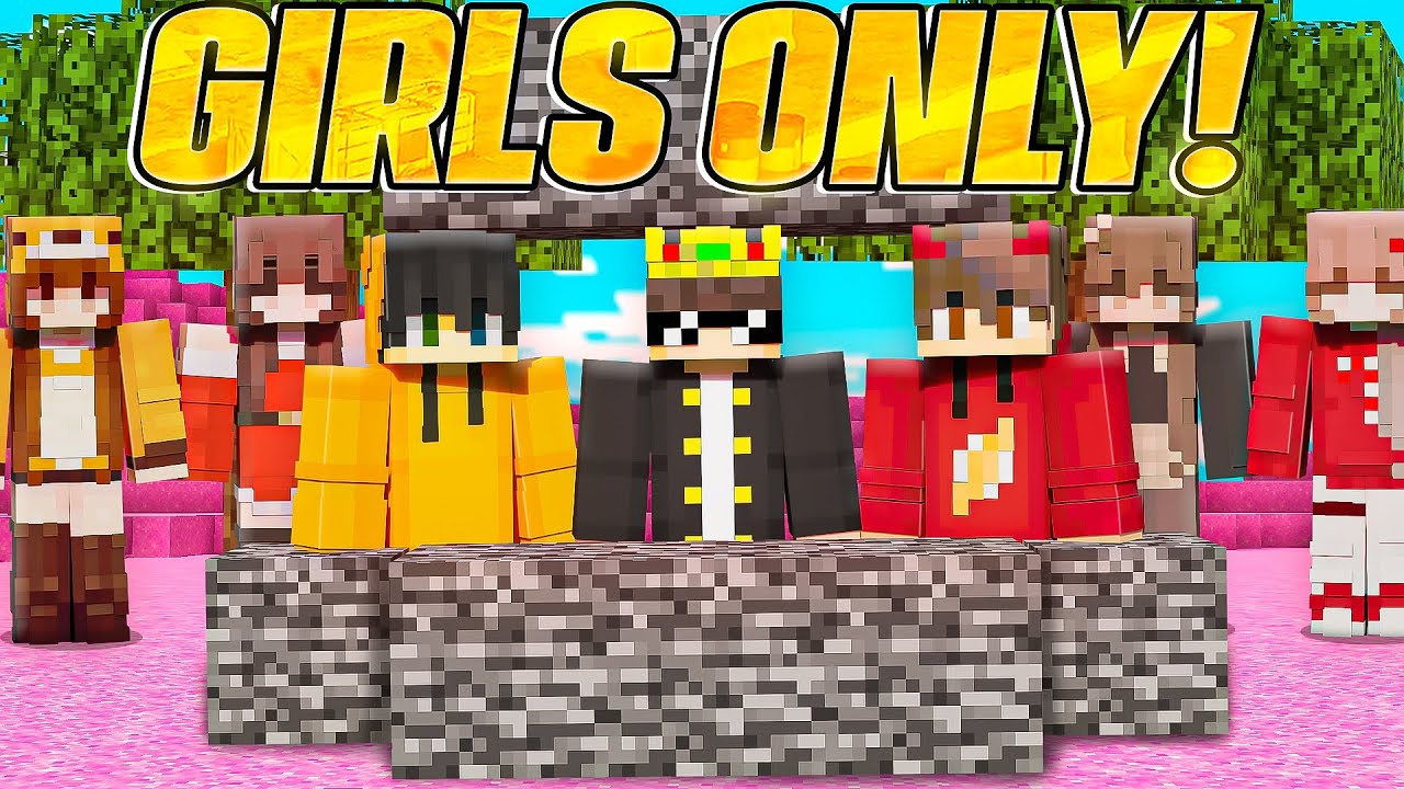 How I Rescued the BOYS in the 'GIRLS ONLY' Minecraft Server ...