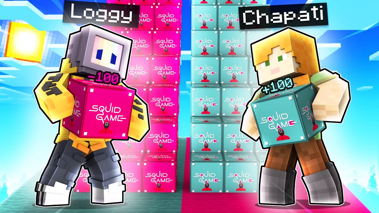 I CHALLENGED CHAPATI TO 1V1 SQUID GAME LUCKY BLOCK STAIRS RACE ...