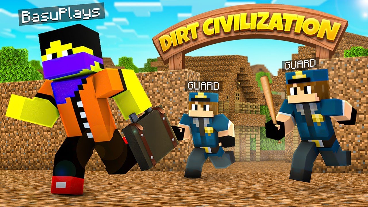 I Escaped Dirt Civilization In Minecraft (HINDI) - Minecraft videos