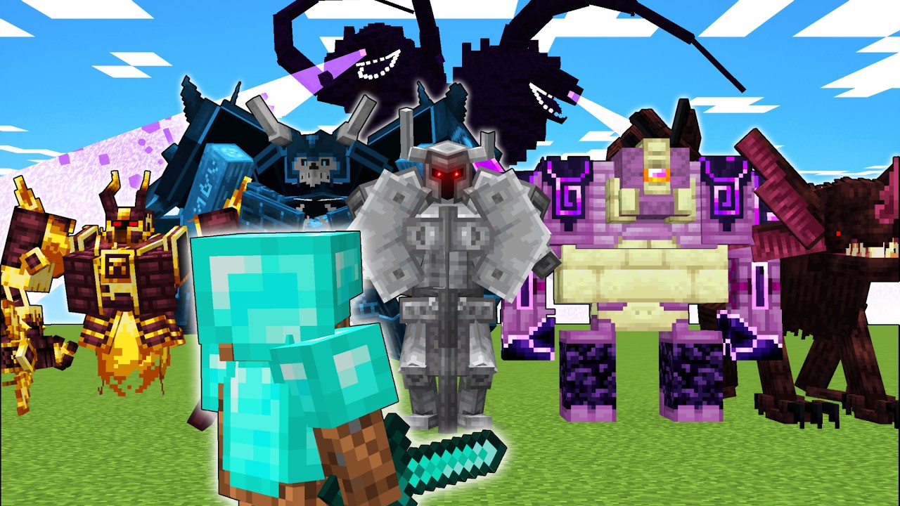 I Fought Minecraft's Strongest Bosses! - Minecraft videos