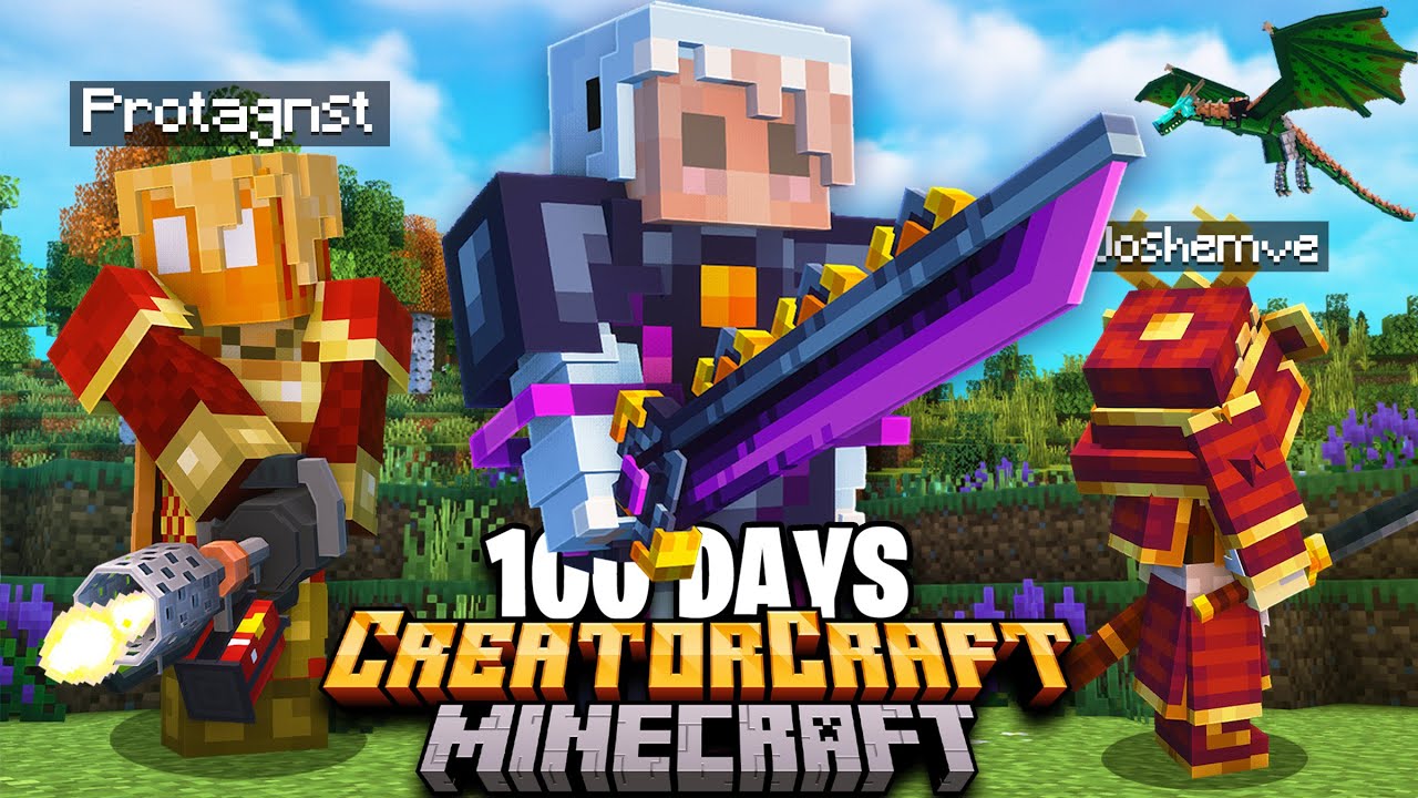 I Survived 100 Days in a MODDED YOUTUBER SMP in Hardcore Minecraft ...