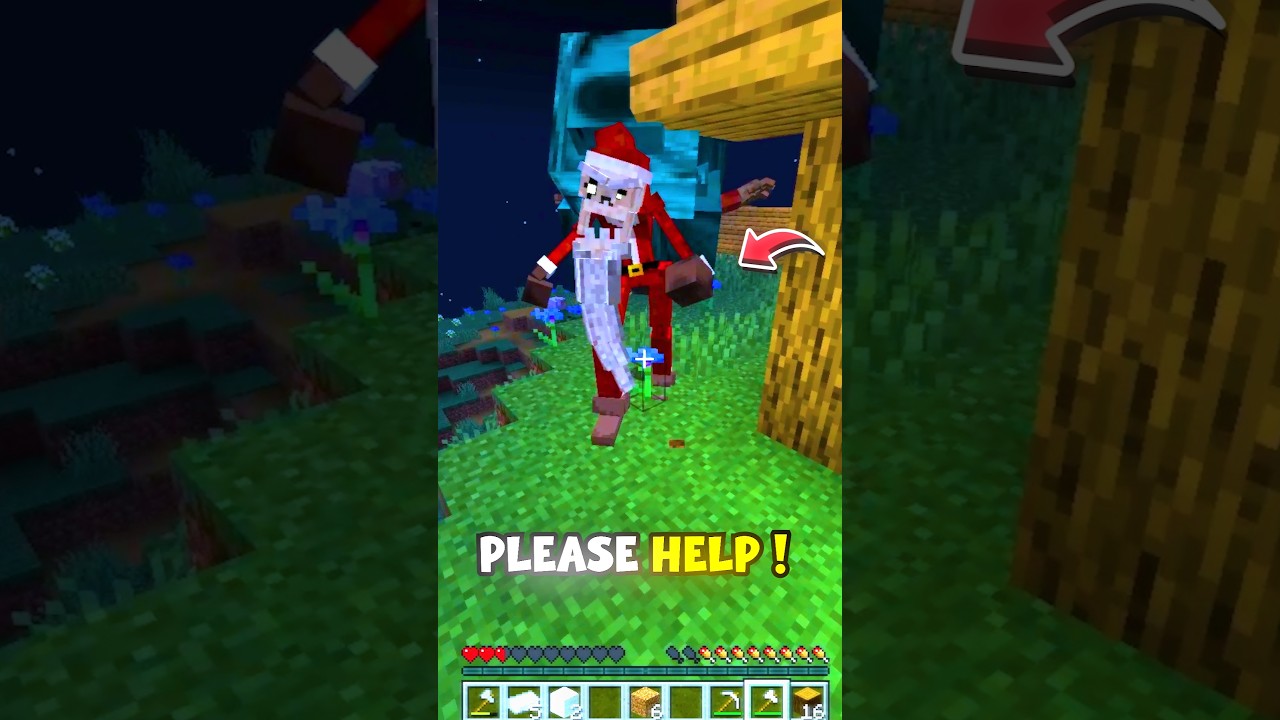 I Survived TERRFYING SANTA In Minecraft #shortsvideo #minecraft ...