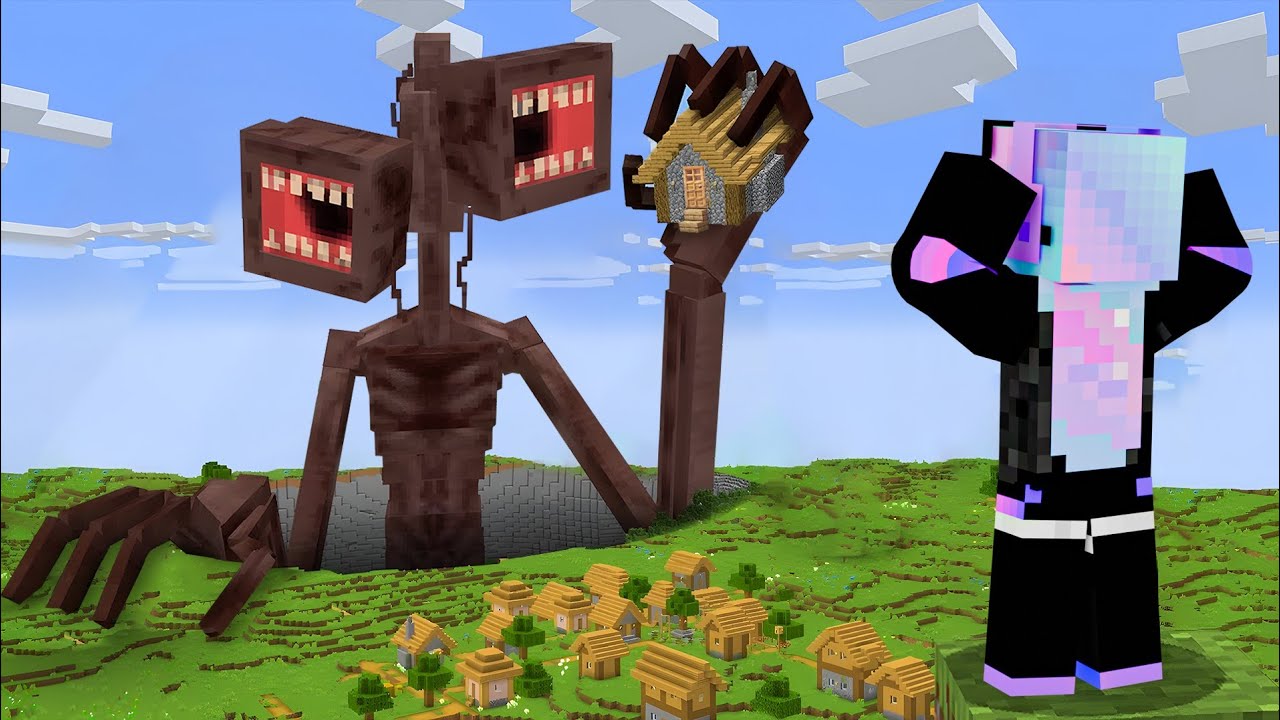 I Troll My sister Using SIREN HEAD in Minecraft - Minecraft videos