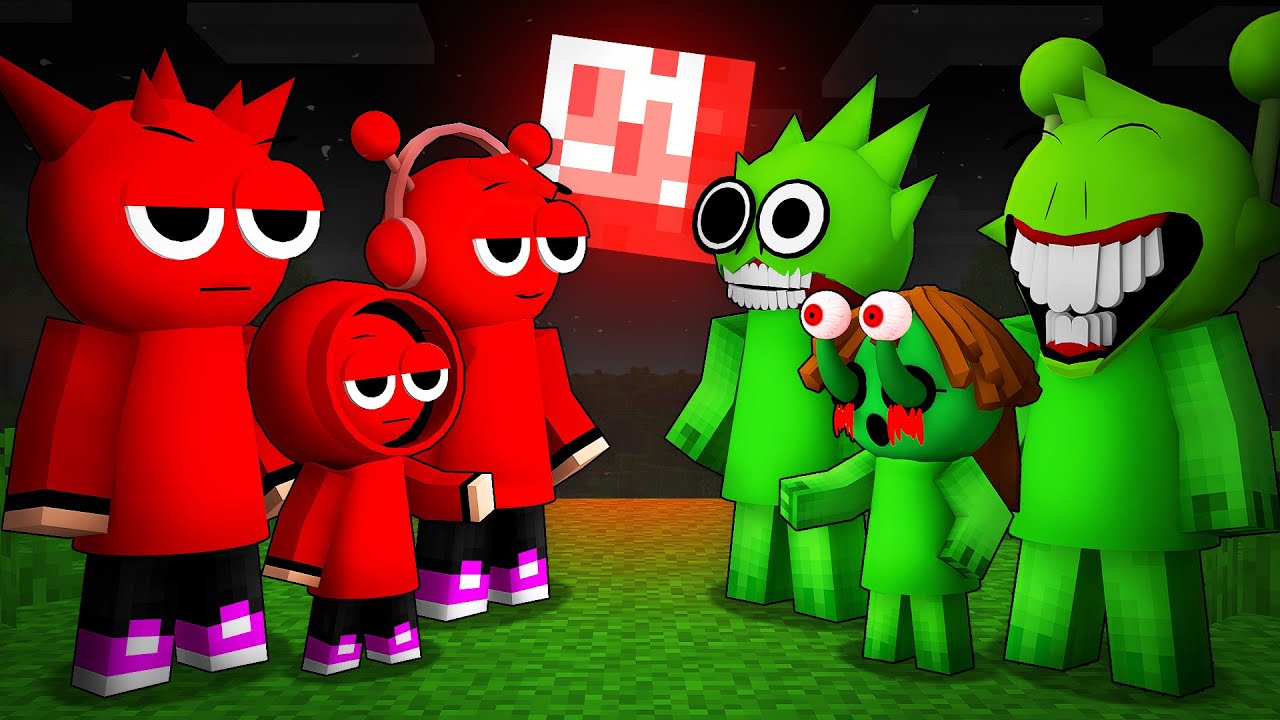 JJ and Mikey Became SCARY SPRUNKI Family in Minecraft - Maizen - Minecraft videos