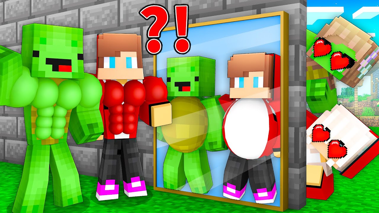 JJ and Mikey from FAT to STRONG - Fitness Challenge - Maizen Minecraft Animation - Minecraft videos