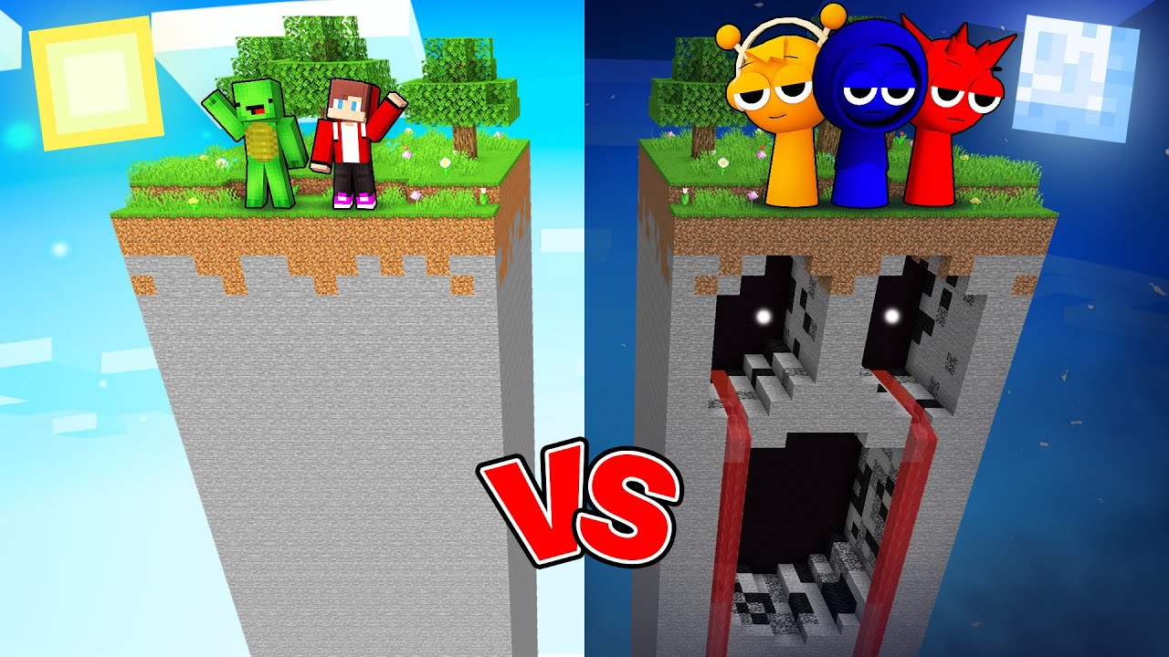 JJ and Mikey vs Scary SPRUNKI Chunk Battle in Minecraft - Maizen - Minecraft videos