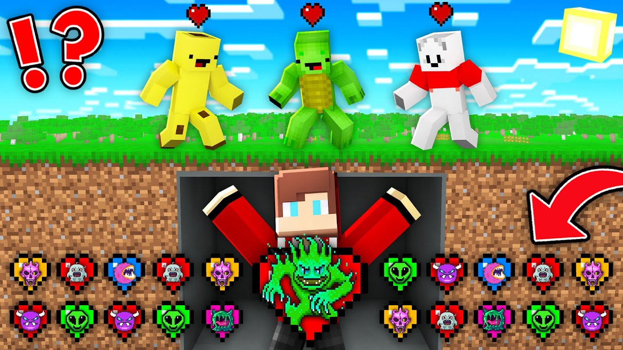 MUTANTS HEARTS Speedrunner vs Hunters : JJ vs Mikey, Banana Kid in Minecraft Maizen! - Minecraft ...
