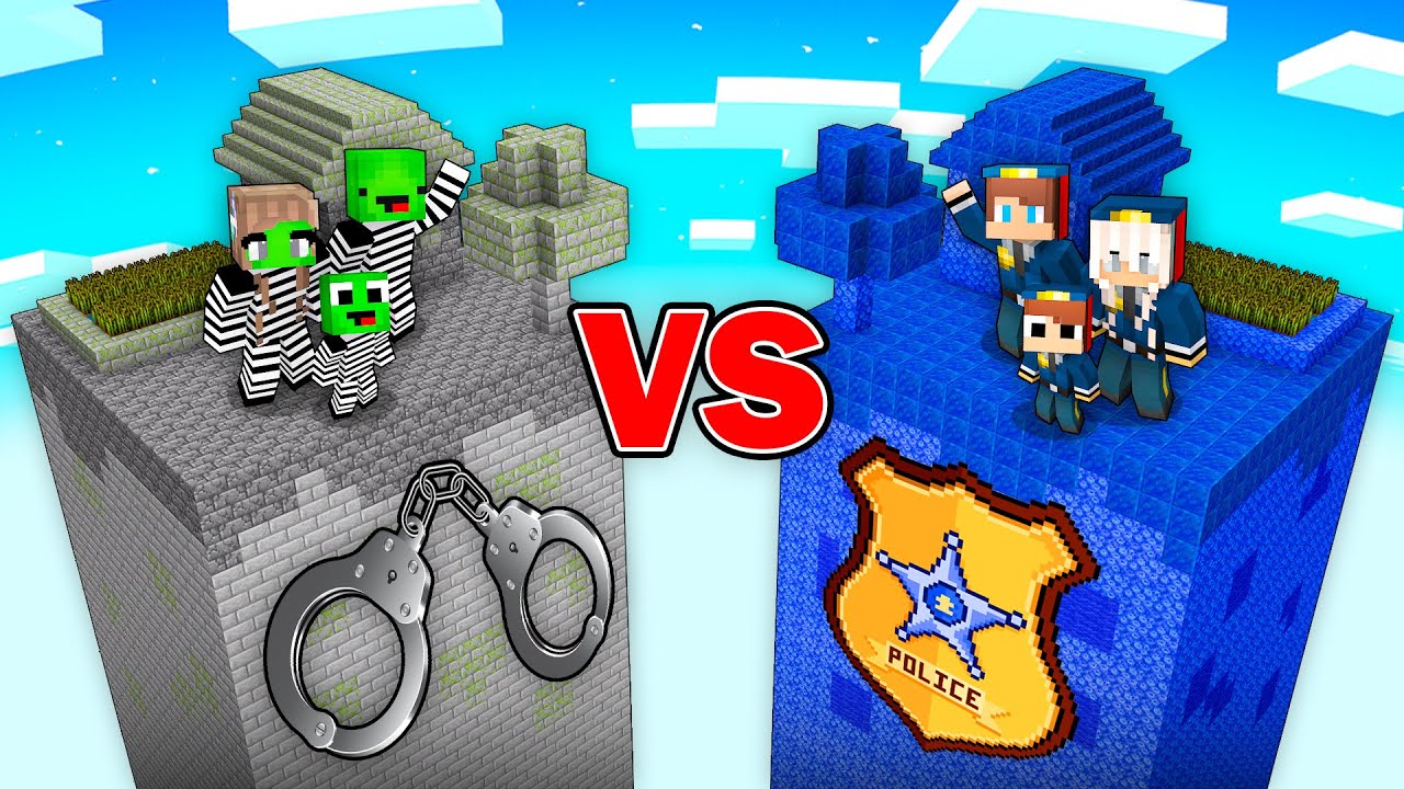 Mikey CRIMINAL vs JJ FBI Family CHUNK Battle in Minecraft (Maizen) - Minecraft videos