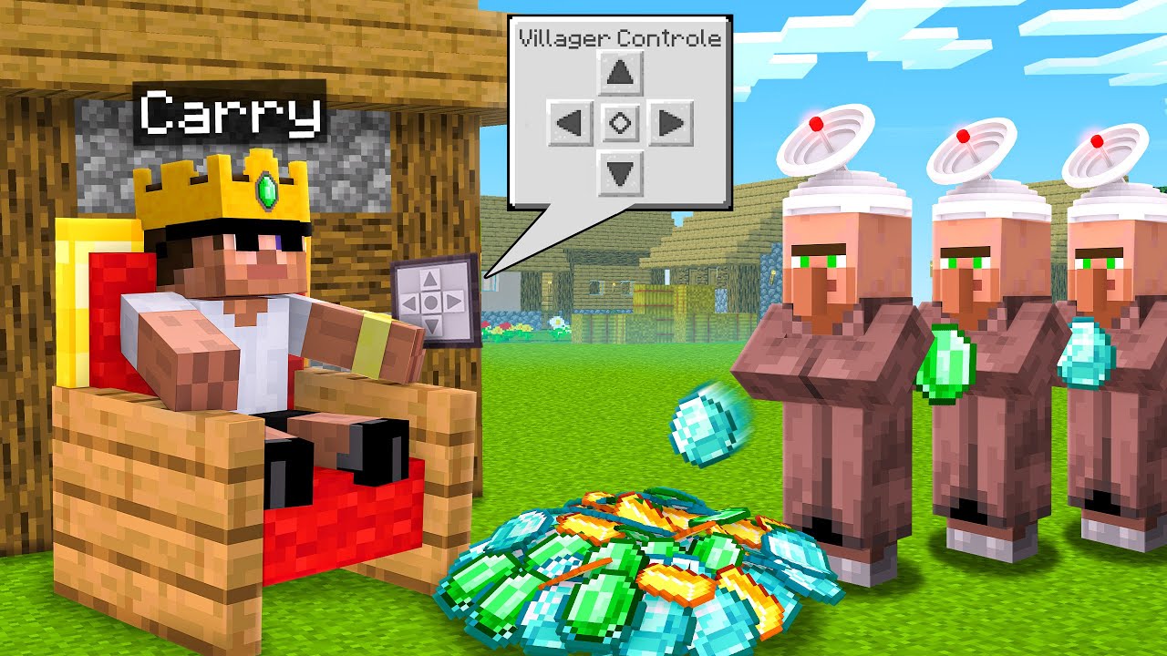 Minecraft But I Can Control Villagers.. - Minecraft videos