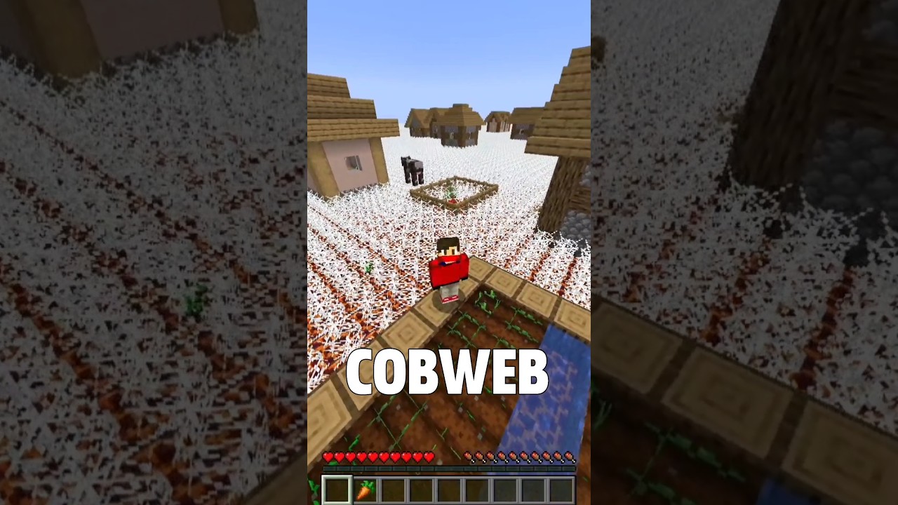 Minecraft But The World Is Cobweb #minecraft #shorts #funny - Minecraft ...