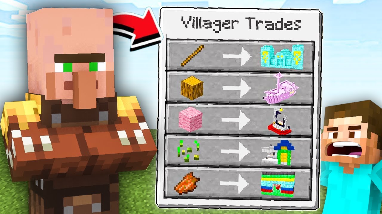 Minecraft, But Villager Trade OP Structures... - Minecraft videos