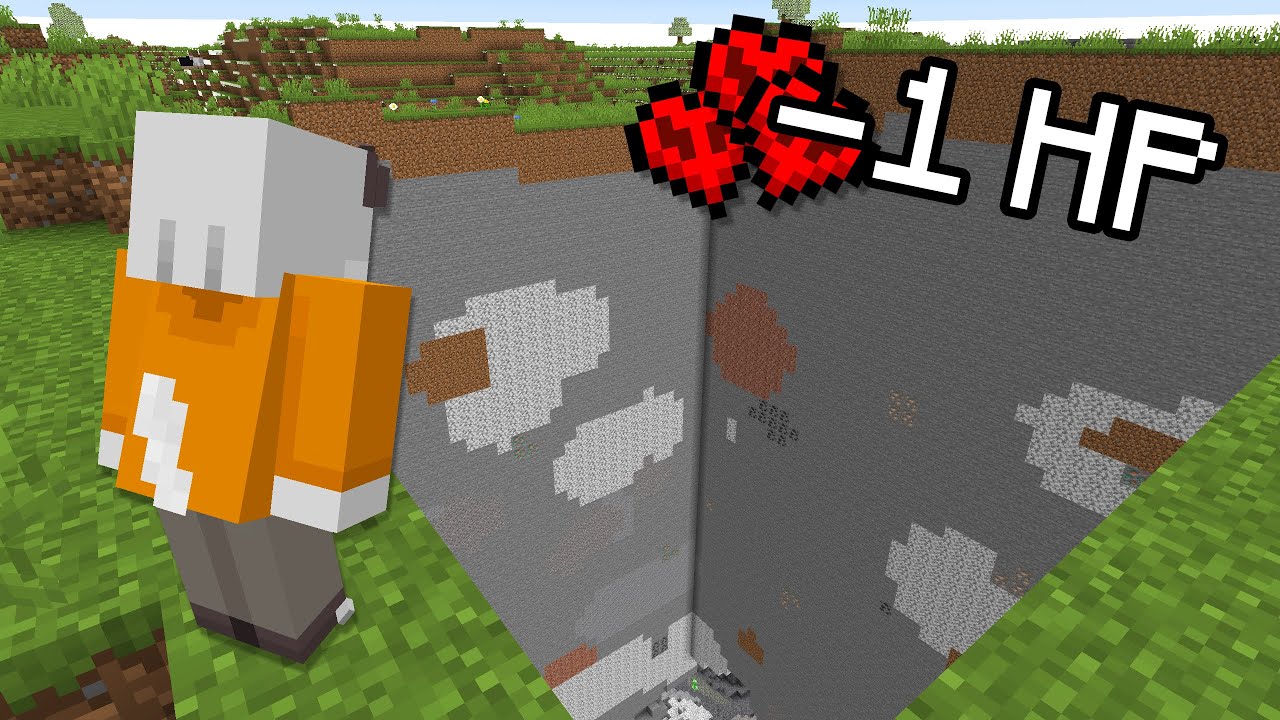 Minecraft But When You Take Damage, The Chunk Deletes - Minecraft videos