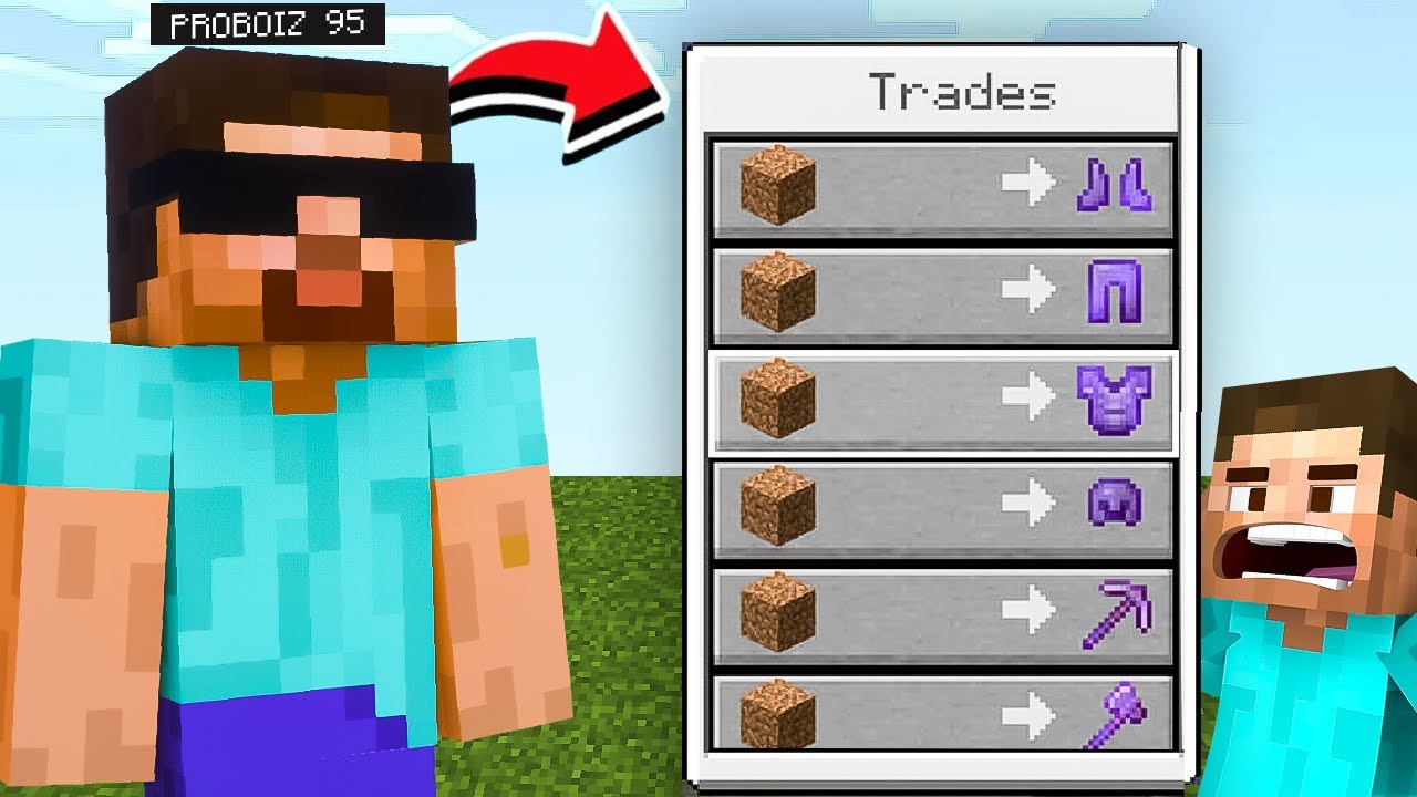 Minecraft, But Youtubers Trade OP Items... - Minecraft videos