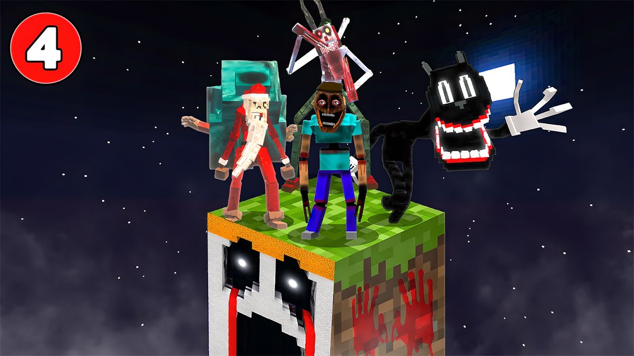 Minecraft One Block, but it's EVERY HORROR MOD (HINDI) - Minecraft videos