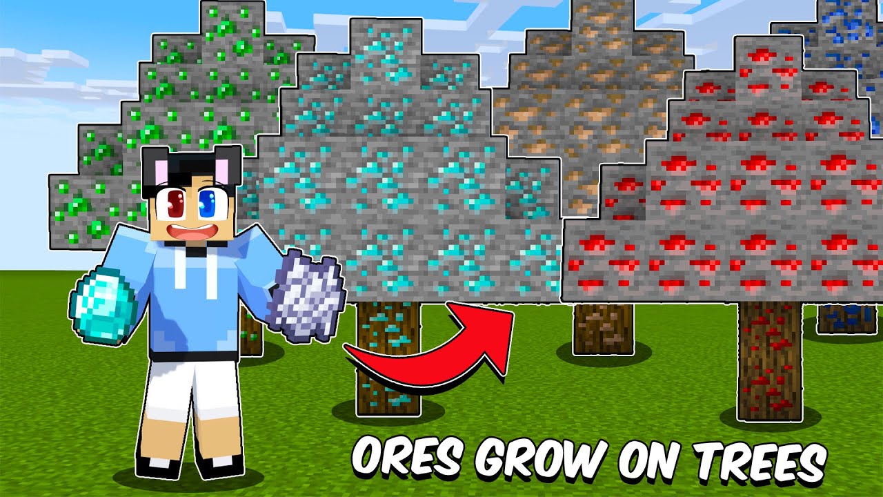 ORES GROW on TREES in Minecraft! (Tagalog) - Minecraft videos