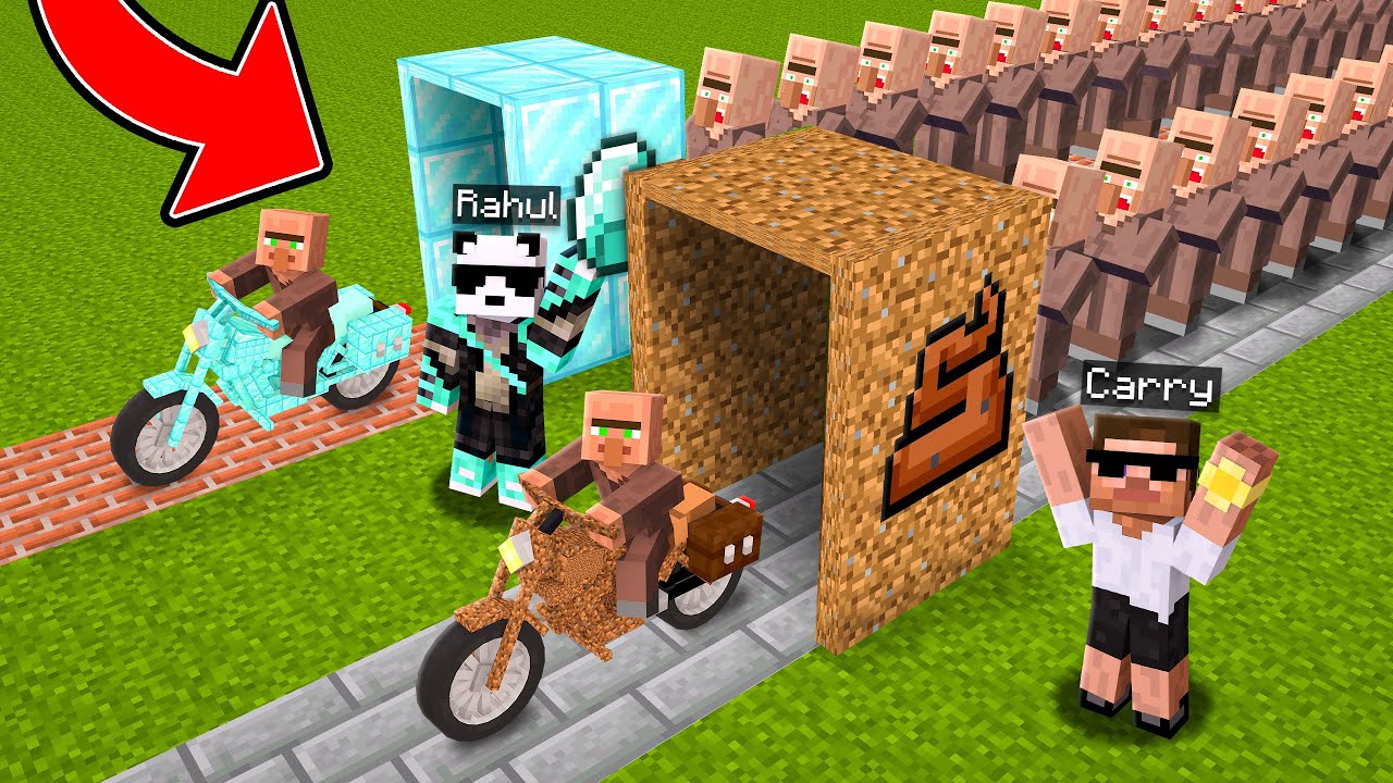 POOR vs RICH Bike Factory Battle in Minecraft - Minecraft videos