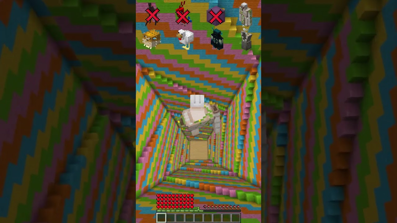 Rainbow Dive vs Gliding Mobs #meme #shorts #minecraft - Minecraft videos