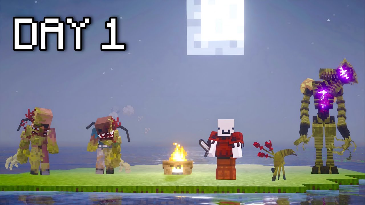 Surviving a Flood Infection For 100 Days in Minecraft - Minecraft videos