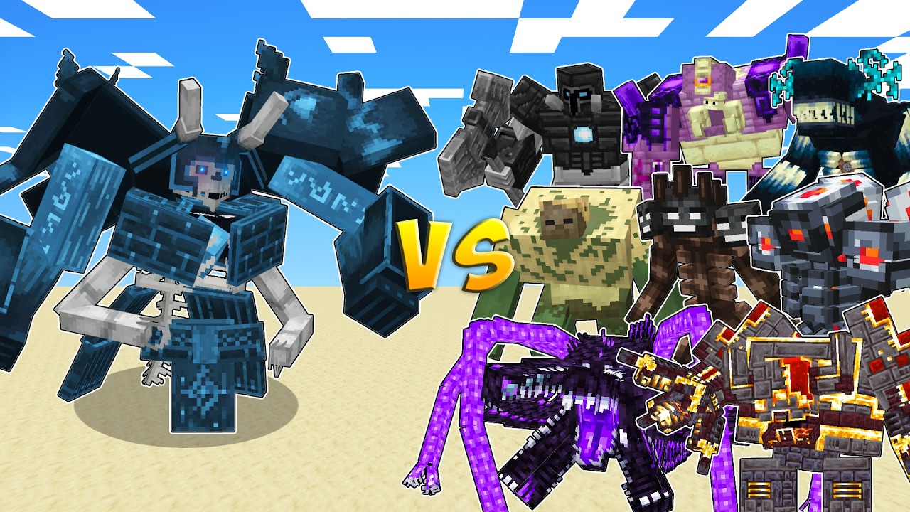 THE IMMORTAL vs ALL MINECRAFT BOSSES - Minecraft videos