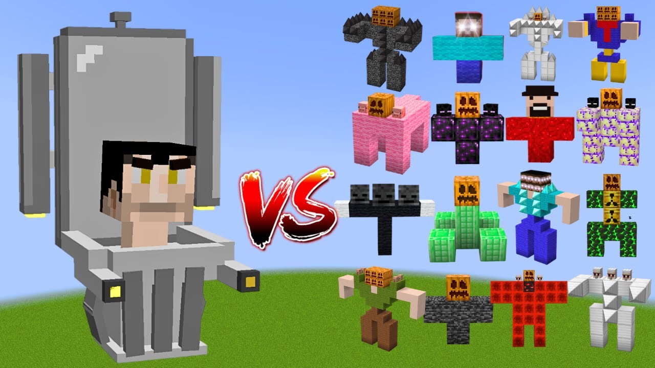 TITAN G-MAN vs All Minecraft Bosses - Minecraft Mob Battle - Minecraft ...
