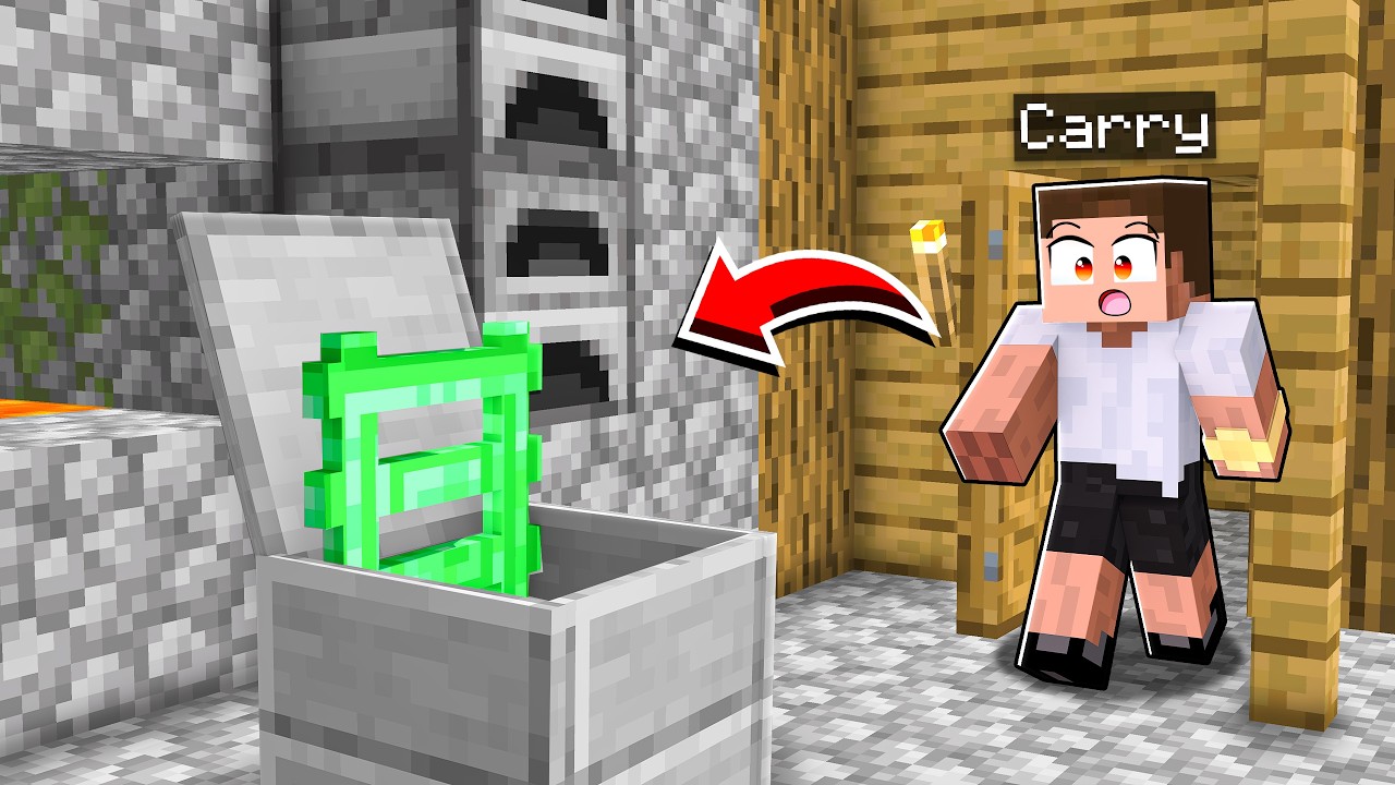 This Villager Made Hidden Base Under My House.. - Minecraft videos