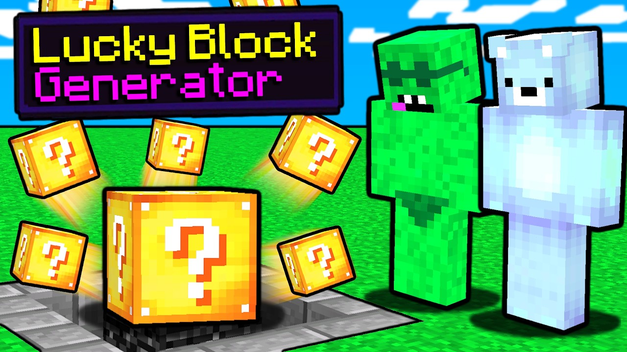 We Added LUCKY BLOCK GENERATORS To Minecraft Bedwars... - Minecraft videos